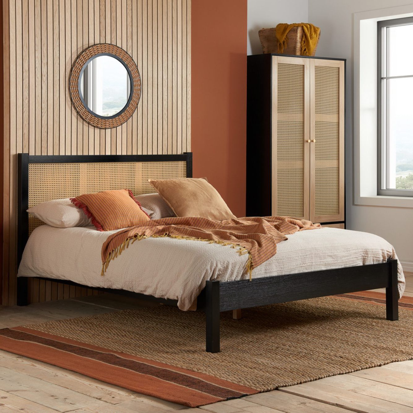 Rattan bed frame king store