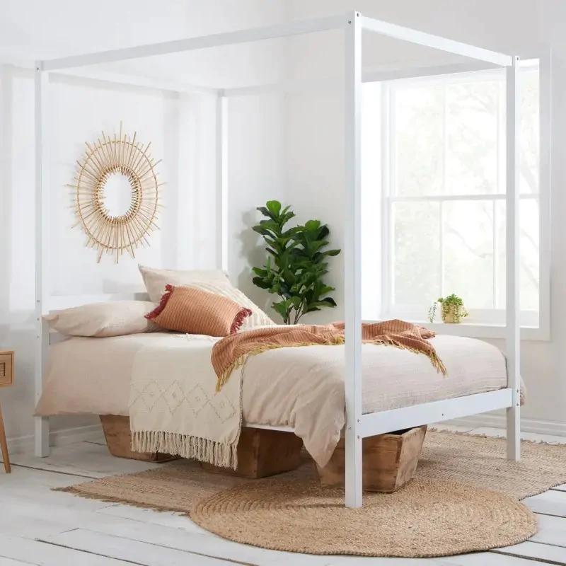 Queen poster bed frame store